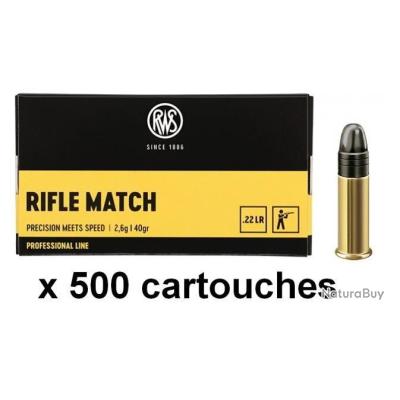 RWS Rifle Match cal.22lr Professionnal Line x500 - Munitions - Balles ...