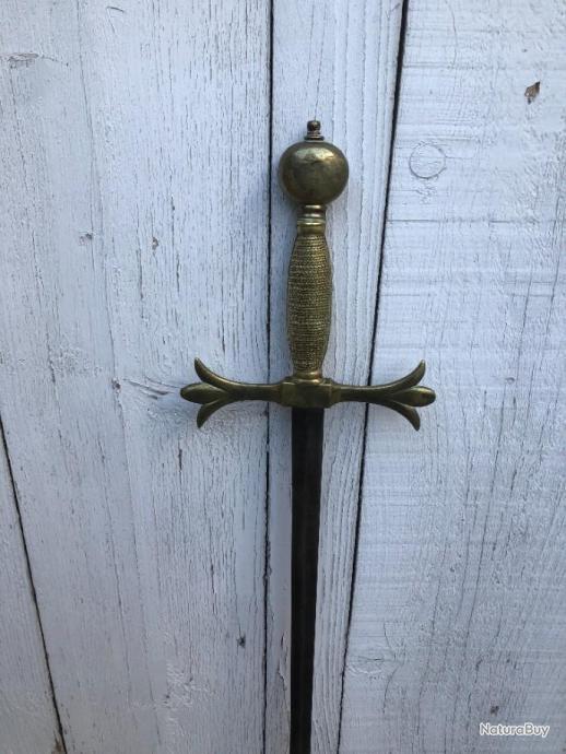 Grande epee medieval decor fleur de lys - Epées (11437256)