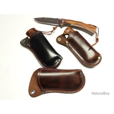 Couteau pliant ,vendu avec pochette cuir - Couteaux pliants classiques ...