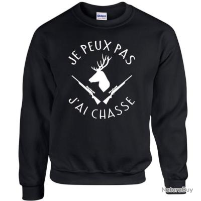 Sweat JE PEUX PAS J'AI CHASSE Cerf Chevreuil Gros gibier Sanglier ...