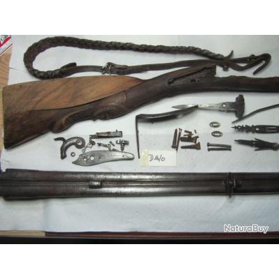 PIECE DETACHEES DE FUSIL CANON A BECHE CROSSE SCULPTEE ET BRETELLE ...