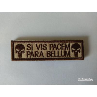 Patch/Ecusson Punisher beige SI VIS PACEM PARA BELLUM velcro - Patchs et écussons tactiques et ...