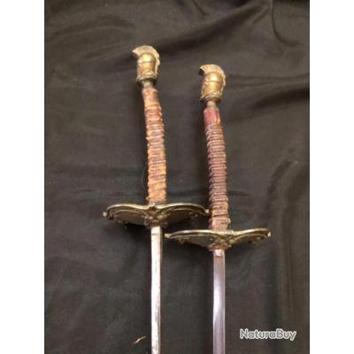 Paire d'epee de duel coulaux klingenthal 1835-40 - Epées (11520759)