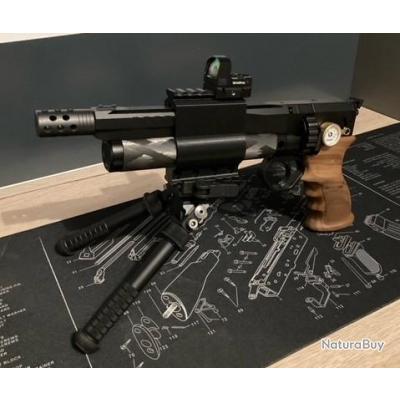 Huben GK1 Adaptateur simple rail picatinny 7 emplacements - Rails et embases pour montage ...