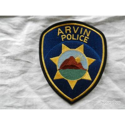 Ancien insigne badge américain US ARVIN Police - Insignes en tissu ...