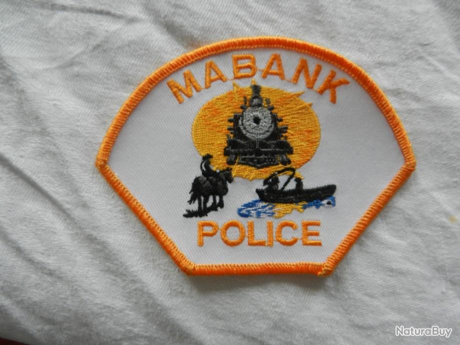 Ancien insigne badge de Police US américain Mabank - Insignes en tissu ...