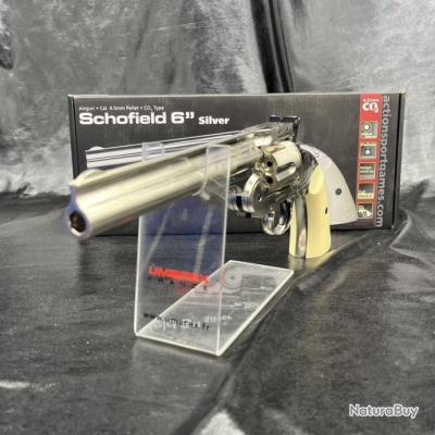 REVOLVER "SCHOFIELD 6" - IVORY FULL METAL - Cal. 4.5 PLOMBS - CO2 ...