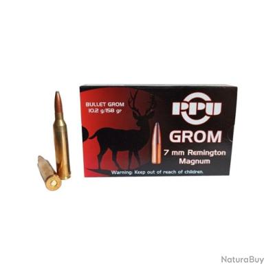 Cartouches Partizan calibre 7 mm Rem Mag - 158 Gr Grom - Balles Calibre 7mm Rem Mag (11539416)
