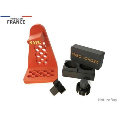*Pack* : Boite avec 2 speed loader + support revolver **Manurhin MR73 ...