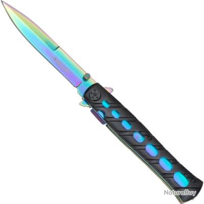 Couteau Stiletto Haller Rainbow Black - Couteaux à ouverture assistée ...