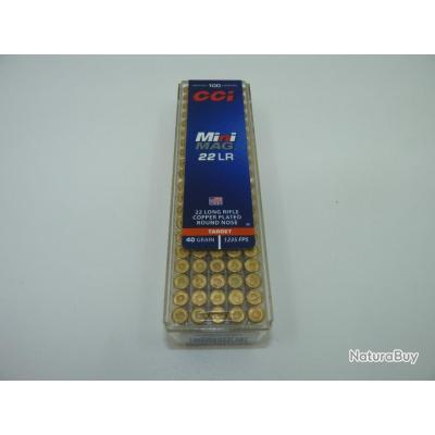 MUNITIONS CCI MINI MAG 22LR 40 GRAINS ROUND NOSE CUIVREE - Munitions ...