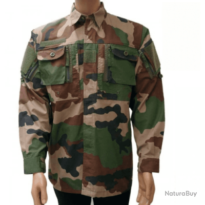 CHEMISE DE COMBAT GUÉRILLA 2 POCHES CCE - OPEX - Chemises militaria ...