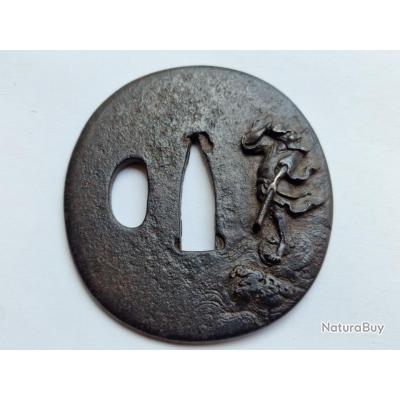 TSUBA EN FER POUR SABRE WAKIZASHI JAPON PERIODE EDO Collection Japon ...