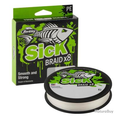 Tresse Berkley Sick Braid White 150m White 150m 0,10mm 7,5kg - Nylons ...