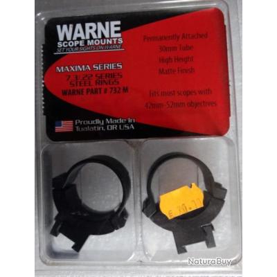 Paire de colliers de montage fixe WARNE 30 mm, hauteur 13 mm pour rail ...