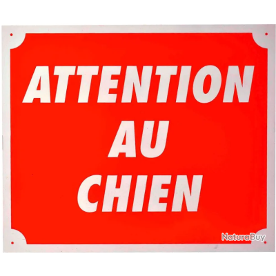 Panneau de signalisation Januel Attention au chien - Bleu ...