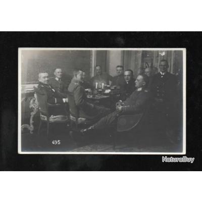 Groupe d'officiers allemands au repos dans un salon carte photo ...