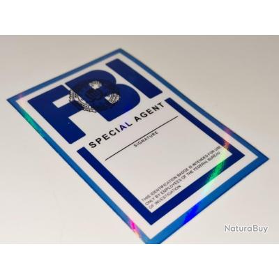 NOUVEAU! REPRODUCTION BADGE / CARTE FBI HOLOGRAPHIQUE ET PLASTIFIÉ ...