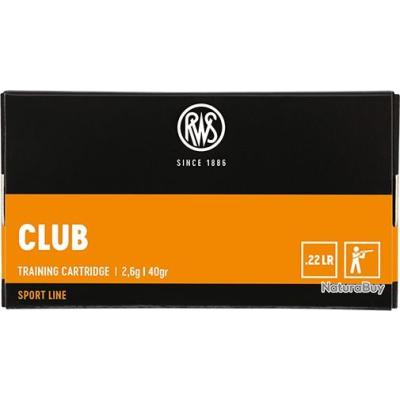 Rws club 40gr cal.22 Lr 22lr bte 50 - Munitions à percussion annulaire ...