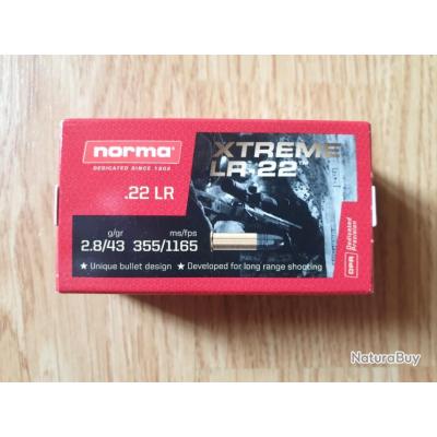 LOT 100 pcs .22lr balles Norma extreme LR 43gr - Munitions - Balles ...
