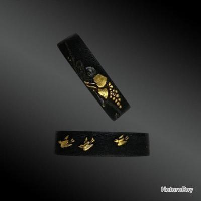 Fuchi En Shakudo, Décor D'oiseaux Et Fleurs - Japon - Période Edo ...