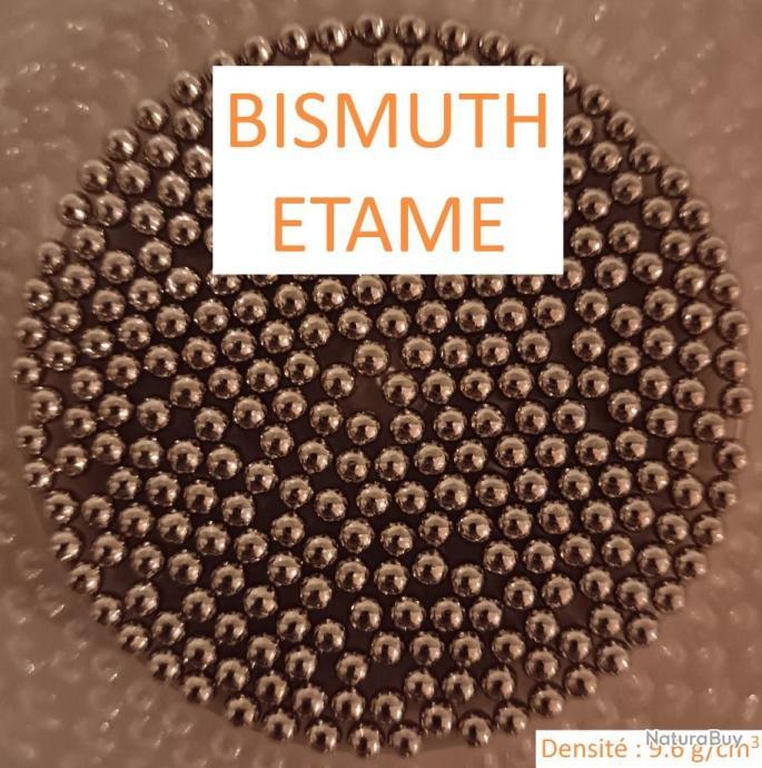 BISMUTH ÉTAMÉ en #4 / 2000gr / Diamètre 3.25mm / Billes de substituts ...