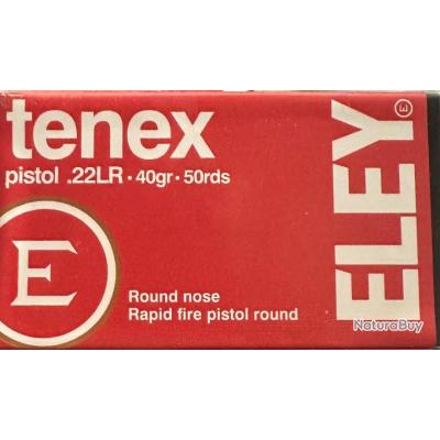 Cartouche Munition 22LR Eley TENEX PISTOL PAR 500 - Munitions - Balles ...