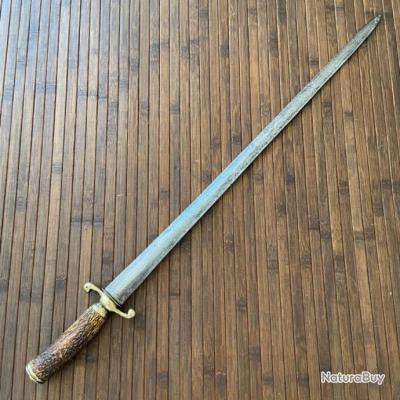 IMPOSANTE ÉPÉE / ÉPIEU DE CHASSE XlX éme - Epées (12802327)