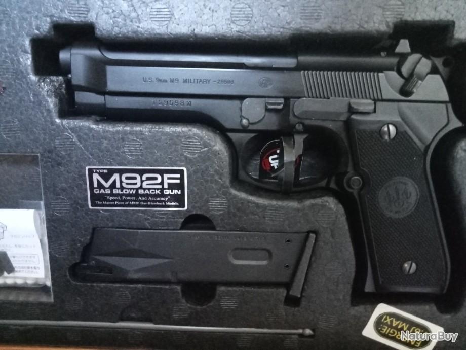Tokyo Marui - Beretta M92F gaz blow black gun. - Pistolets (11740063)
