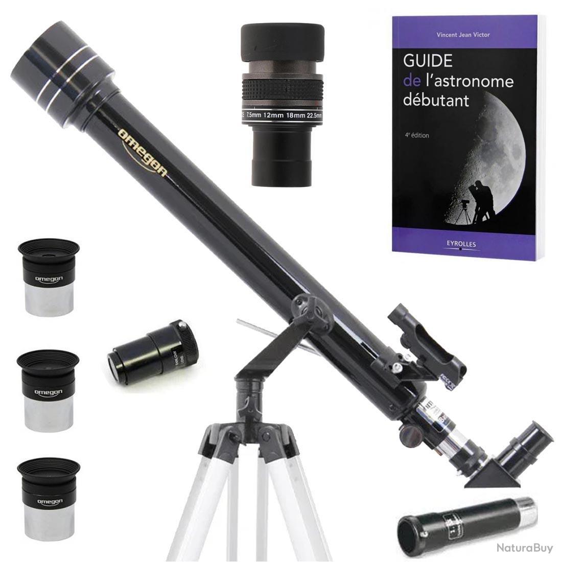 Pack Complet Télescope Omegon 60/700 AZ1 + Zoom + Guide + Oculaires ...