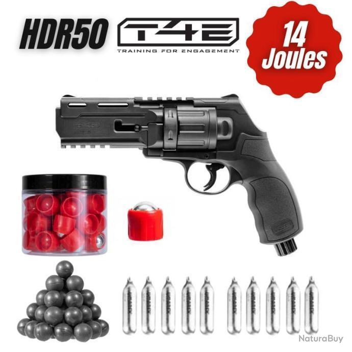 Pack Revolver Umarex® T4E HDR50 co2 billes caoutchouc 14 joules - Armes à balles caoutchouc de ...