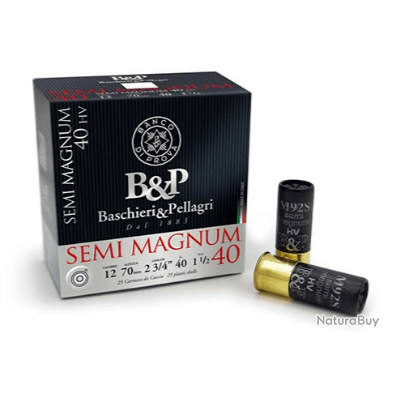 Cartouches semi magnum HV 40gr cal 12 B P Plomb - Cartouches calibre 12 ...
