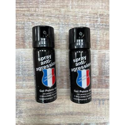 BOMBE DE DEFENSE GEL POIVRE 45 ML SECURITE -DEFENSE VENDU PAR 2 - Bombe ...