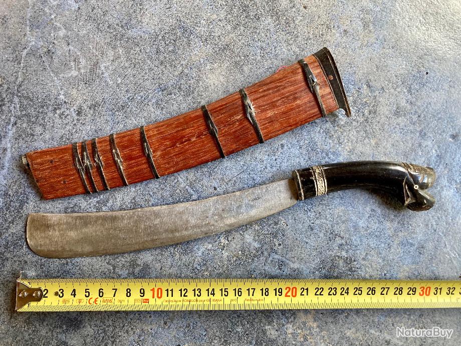 COUTEAU ANCIEN (ETHNIQUE) POIGNARD "KLEWAG / KELEWANG" INDONESIE ...