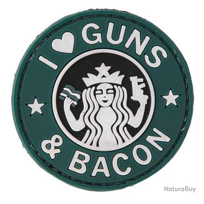( Patch PVC I love Guns & Bacon)Patch PVC I love Guns & Bacon - Ecussons - Patch Airsoft (11837470)