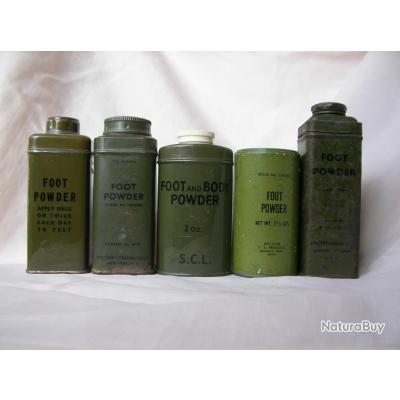 WW2 US LOT DE 5 " FOOT POWDER " MILITAIRE AMÉRICAIN DIFFÉRENTS MODÈLES ...