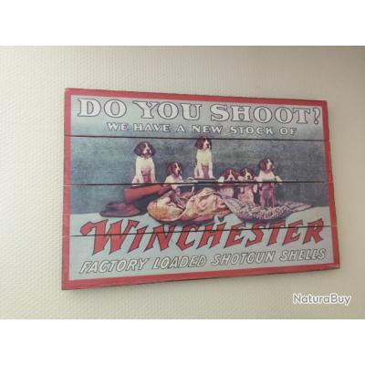 Panneau publicitaire Winchester Shotshell en bois - Objets divers ...