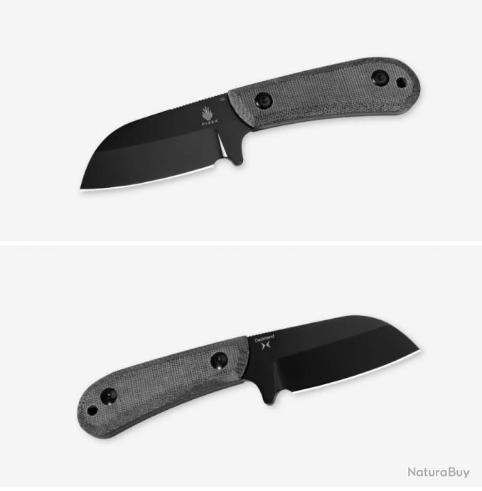 Couteau Kizer Deckhand Blackwash Lame Sheepsfoot Acier D2 Manche ...