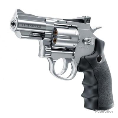 Revolver à plombs Legends s25 silver Co2 - Cal. 4.5 / 4.5 Bb's ...