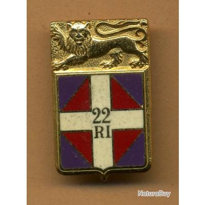 Insigne 22° RI - 22° Régiment d'Infanterie - Insignes - Pucelles ...