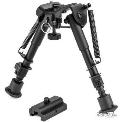 Bipieds de Fusil 6"-9" Ajustable Pliant ALUMINIUM - Treuils - cables - sangles (11948038)