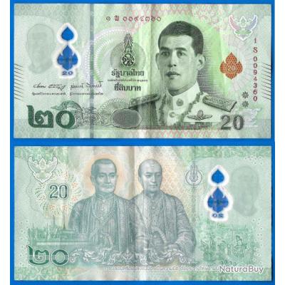 Thailande 20 Baht 2022 Polymere Billet Bath - Monnaies (11957513)