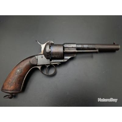 REVOLVER LEFAUCHEUX Modèle 1854 MARINE SUEDOISE Calibre 12mm à Broche ...