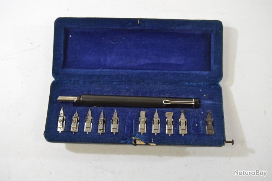 Ancien coffret calligraphie Pélican graphos, porte plumes et plumes ...