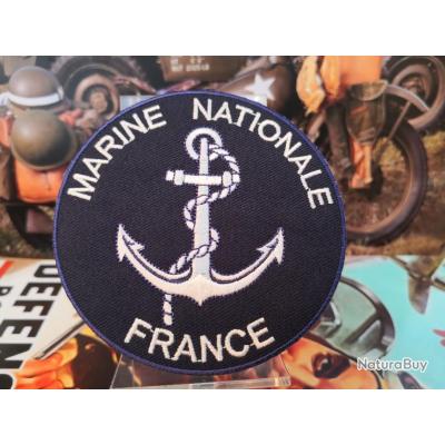 Patch brodé Marine Nationale - Diamètre : 90 mm - Insignes en tissu - Patchs (12021969)