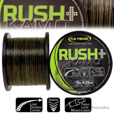 Nylon Fun Fishing Rush Plus Kamo 1000M 29/100 - Nylons & tresses Carpe (12036664)