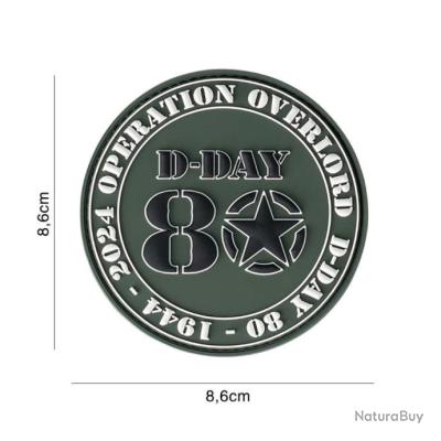 Patch 3D PVC D-Day 80 operation overlord - Insignes en tissu - Patchs (12046383)