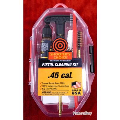 SHOOTER CHOICE 45 ACP PISTOL CLEANING KIT - Cordons, kits et baguettes ...