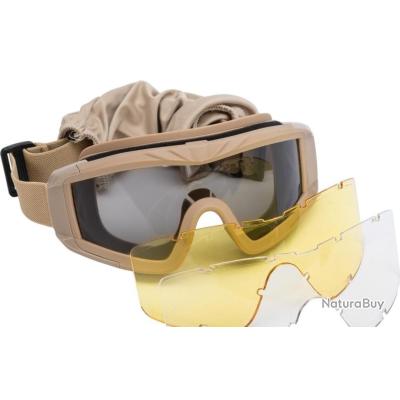 Masque "Desert Storm" w/ 3 Verres (S&T) Désert Transparent / Jaune ...