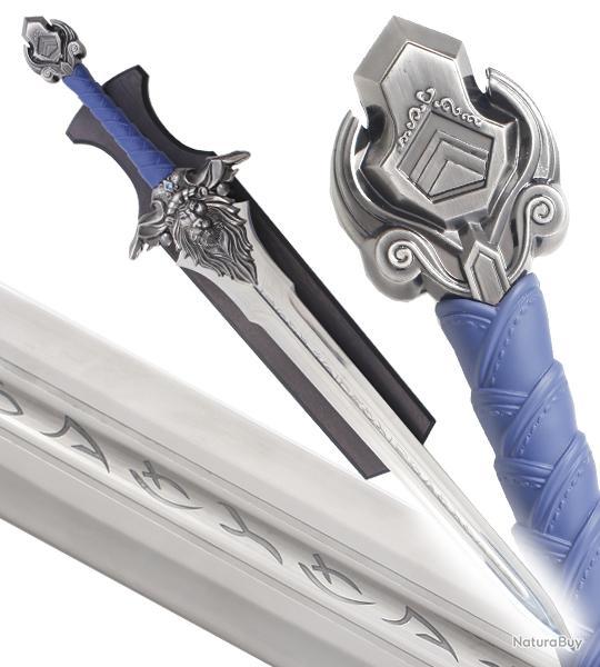 Warcraft Epee Garde V1 Replique Acier Epee Chevalier + Plaque Bois ...